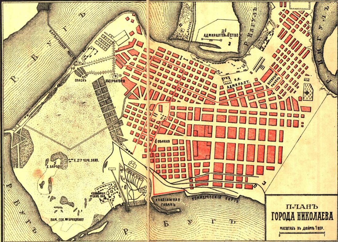 1910 maps Nikolaev